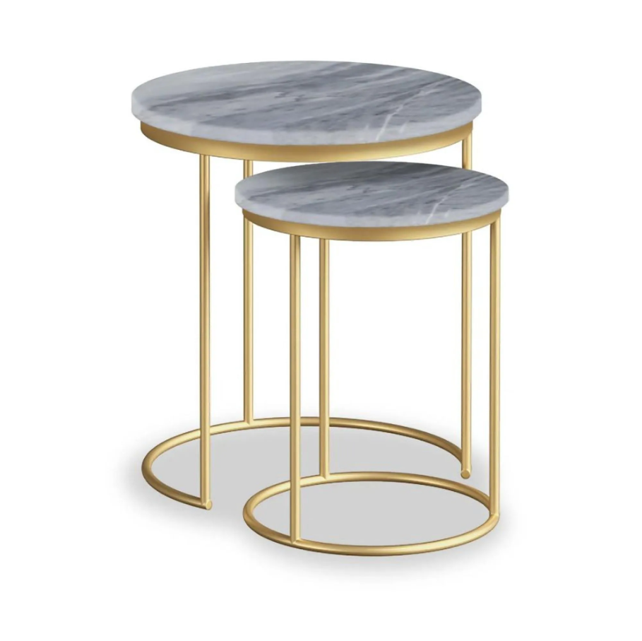 Marmaris Occasional Tables - Gold/Grey – Tyrrells of Burnbank
